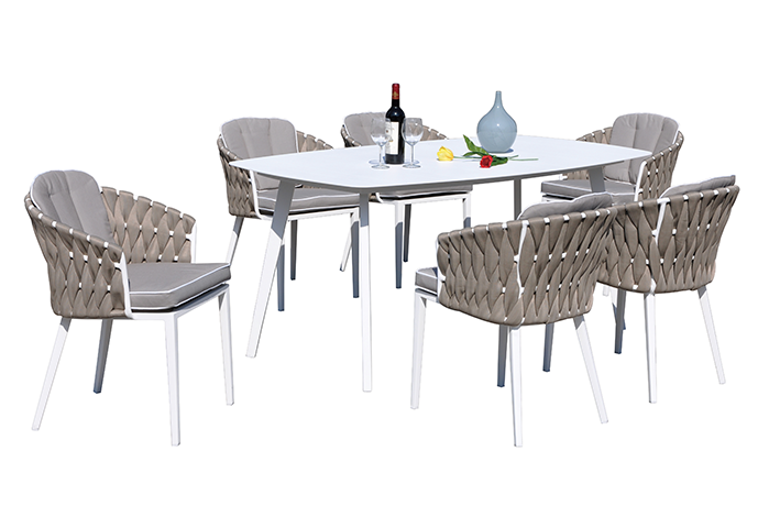 SET PONENTE TABLE 170 X 95CM + 6 ARMCHAIRS – PM Hobby